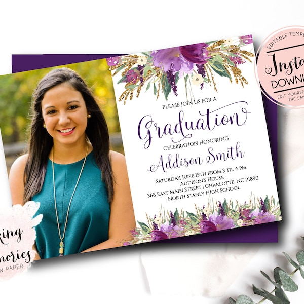 Purple Graduation - Etsy