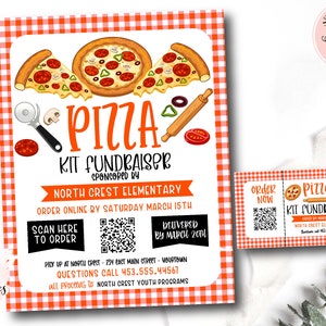 Pizza Kit Fundraiser Flyer, Editable Pizza Fundraiser Invitation, Pto ...