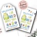 Editable Monster Valentine Favor Tag, I Am Wild About You Valentine ...