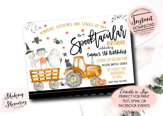 Hayride Halloween Invitations Pdf Heads Up EMORY