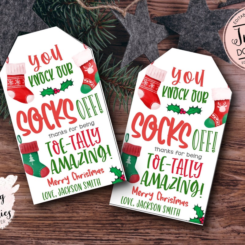 Christmas Sock Gift Tag - 60+ Gift Ideas for 2025