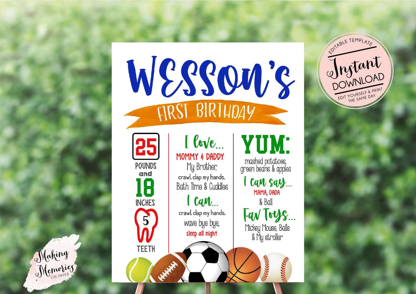Editable All-star Sports Birthday Printable Invitation Sports | Etsy