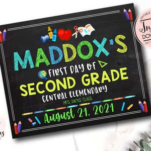 Editable Back to School Sign, Printable First Day of School, EDITABLE ...