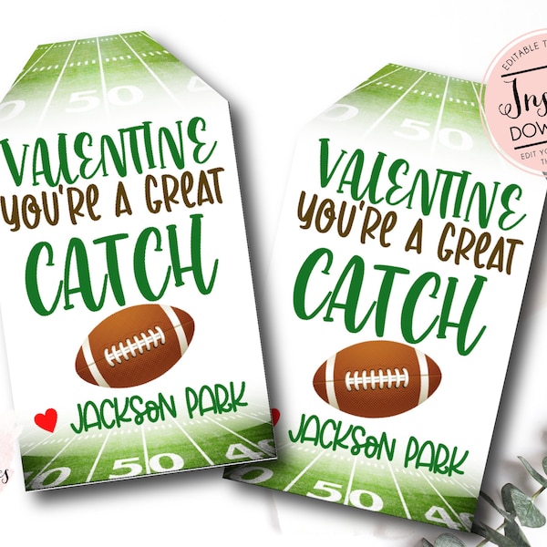 Football Valentine - Etsy