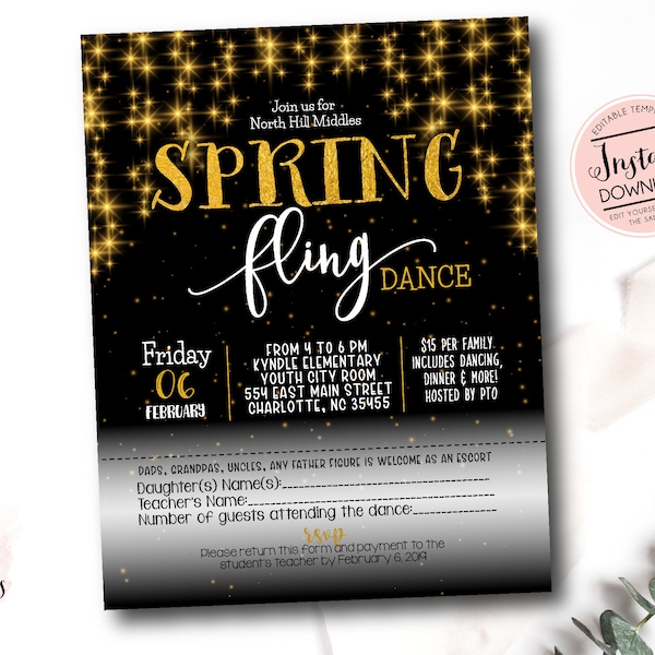 Middle School Dance Invitation - Etsy