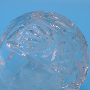 Vintage Clear Crystal Etched Sphere Ashtray - Etsy