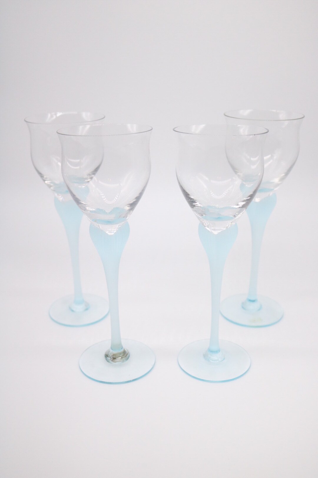 Vintage Mikasa Crystal Sea Mist Turquoise Wine Champagne Toasting ...