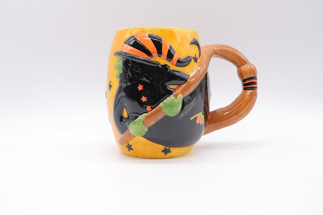 Certified International Susan Winget Witch Broom Halloween Mug - Etsy