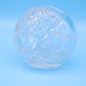 Vintage Clear Crystal Etched Sphere Ashtray - Etsy
