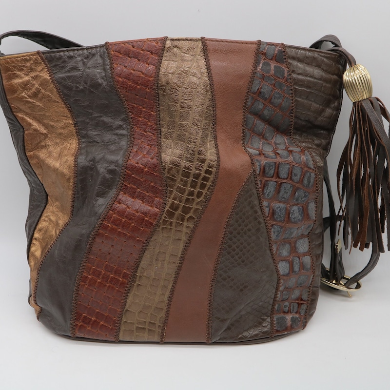 Patchwork Leather Bags - Etsy