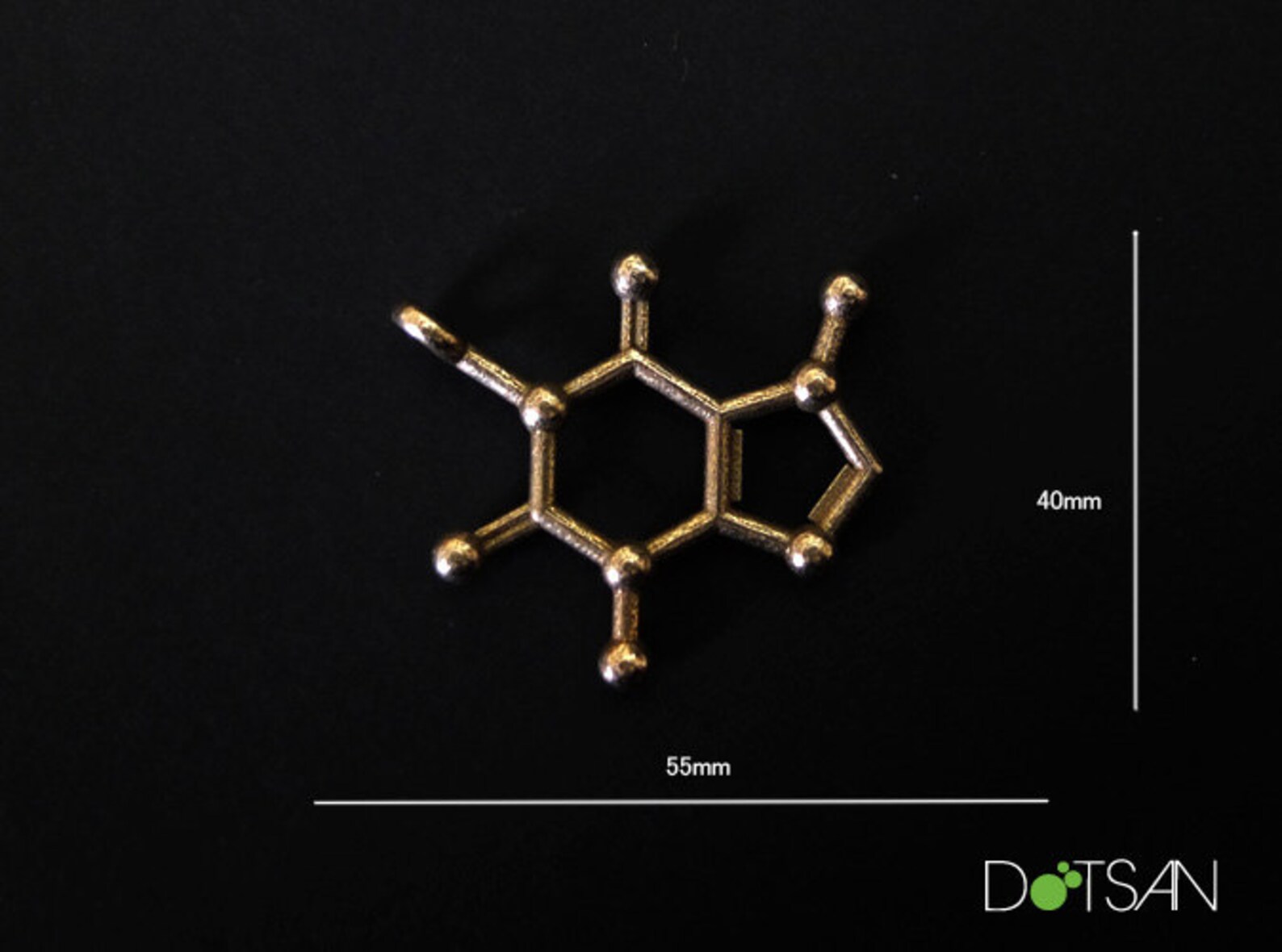 3D Printed Caffeine Molecule Keychain - Etsy