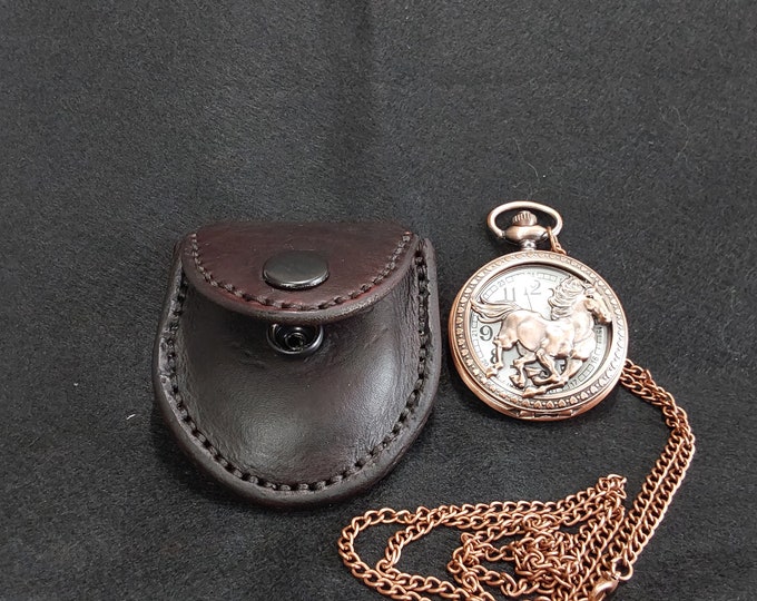 Hand Made Leather Pocket Watch Case - Etsy