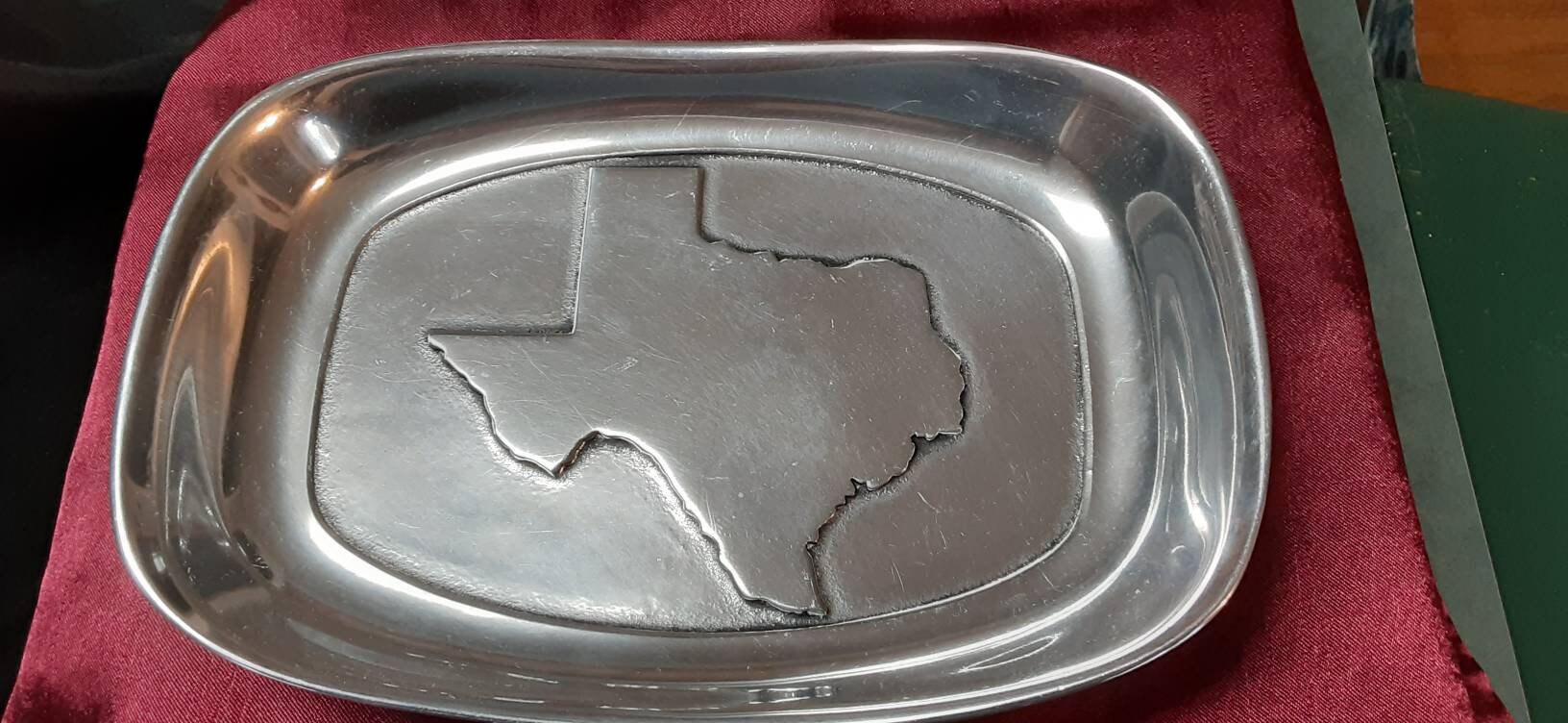 Wilton Armetale Texas State Bread/serving Tray - Etsy