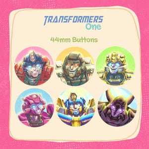 Transformers Earthspark Pin Back Buttons 44mm - Etsy