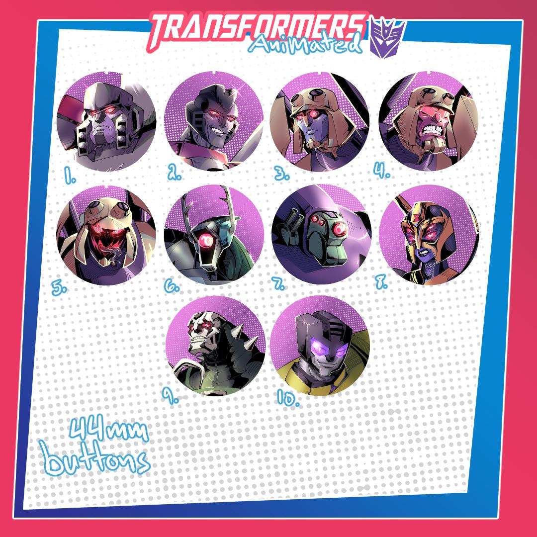Transformers Animated Decepticons Pin Back Buttons 44mm - Etsy
