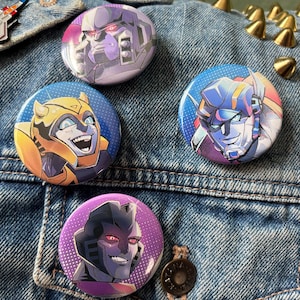 Transformers Animated Decepticons Pin Back Buttons 44mm - Etsy