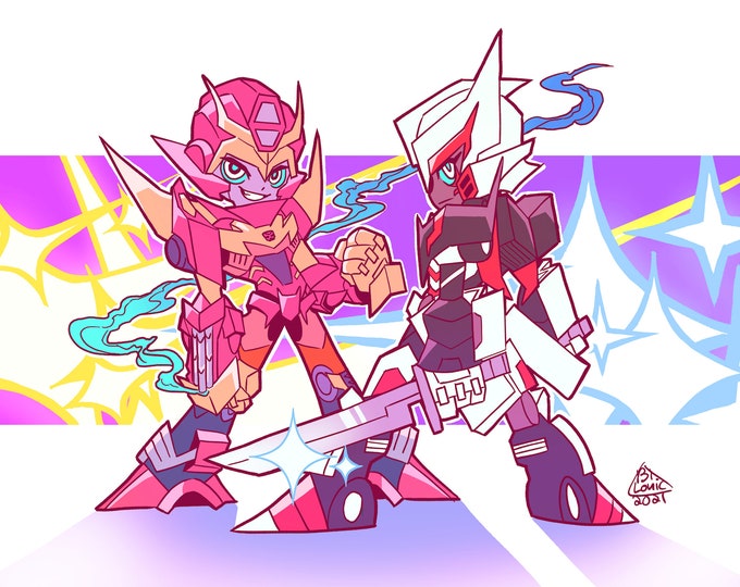 SALE Rodimus and Drift Chibi Druck original 40persent off - Etsy.de
