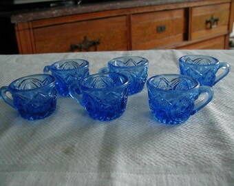 Blue Glass Cups - Etsy