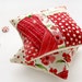Red Patchwork Pincushion, Floral Needle Holder, Polka Dots Pillow ...