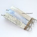 Denim and Lace Keychain, Blue Key Fob, Jeans Key Chain, Wristlet Strap ...