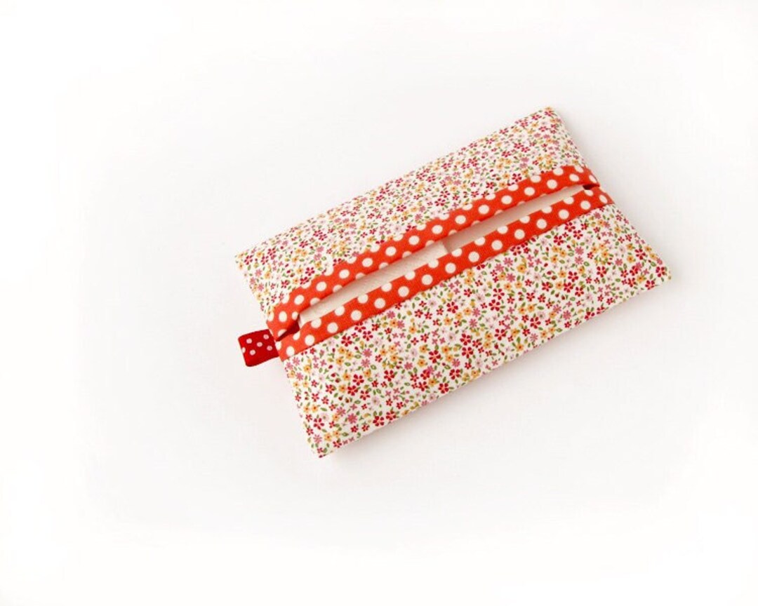 Cotton Tissue Cover With Small Flowers, Floral Tissue Holder, Travel ...