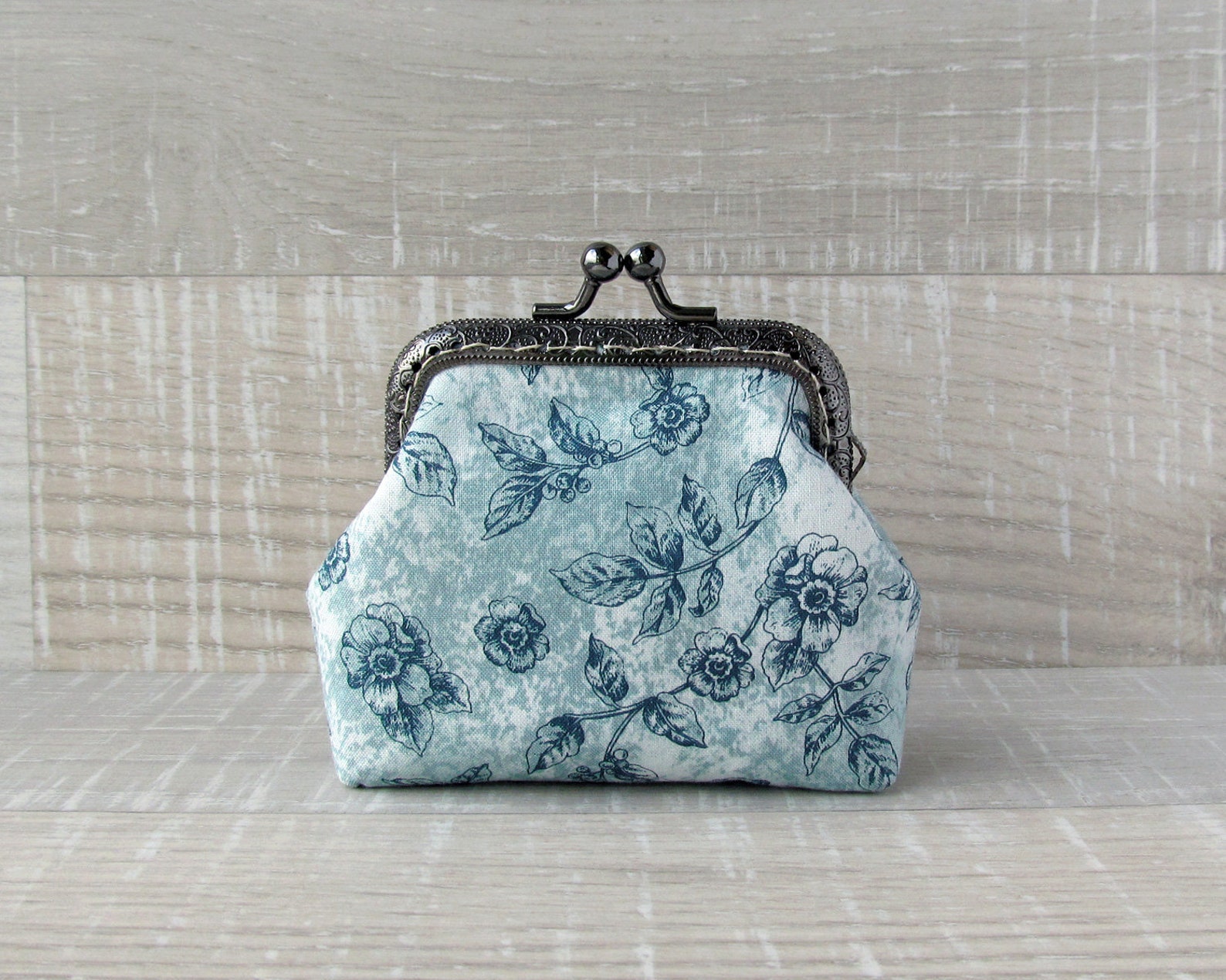 Teal Green Purse Change Pouch Coin Purse With Emerald - Etsy