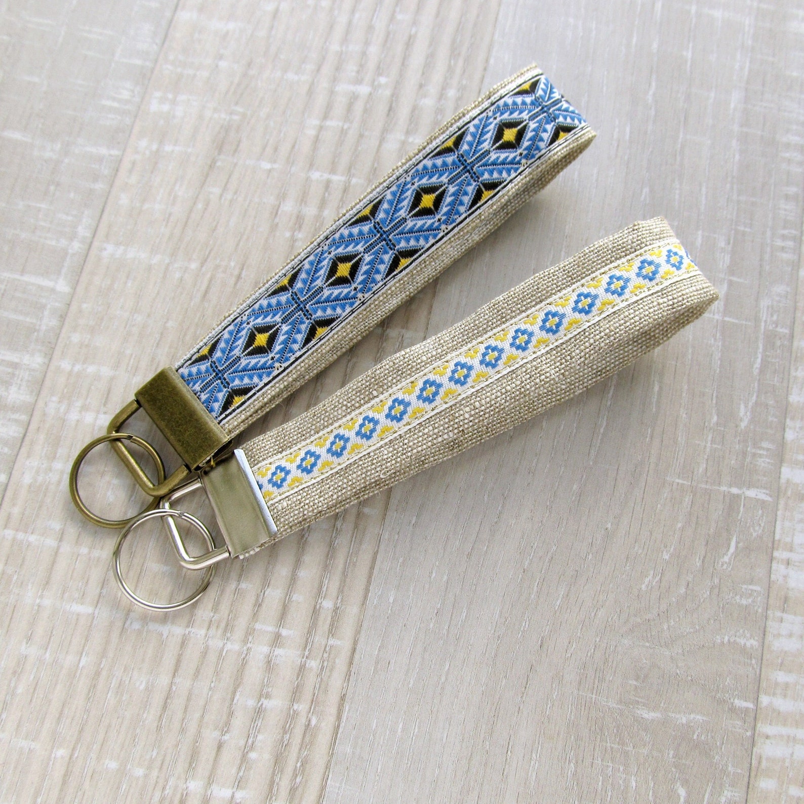 Ethnic Keychain, Ukrainian Key Fob, Fabric Key Chain, Wristlet Strap ...