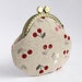 Coin Purse With Cherries Linen Change Pouch Red Cherry - Etsy