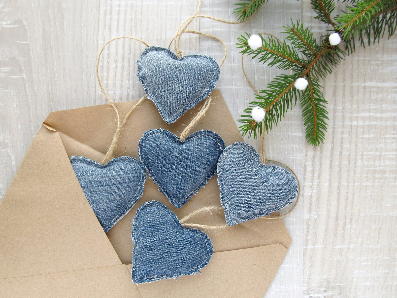 Denim Angels, Blue Christmas Ornaments, Tree Decorations, Boho Home ...