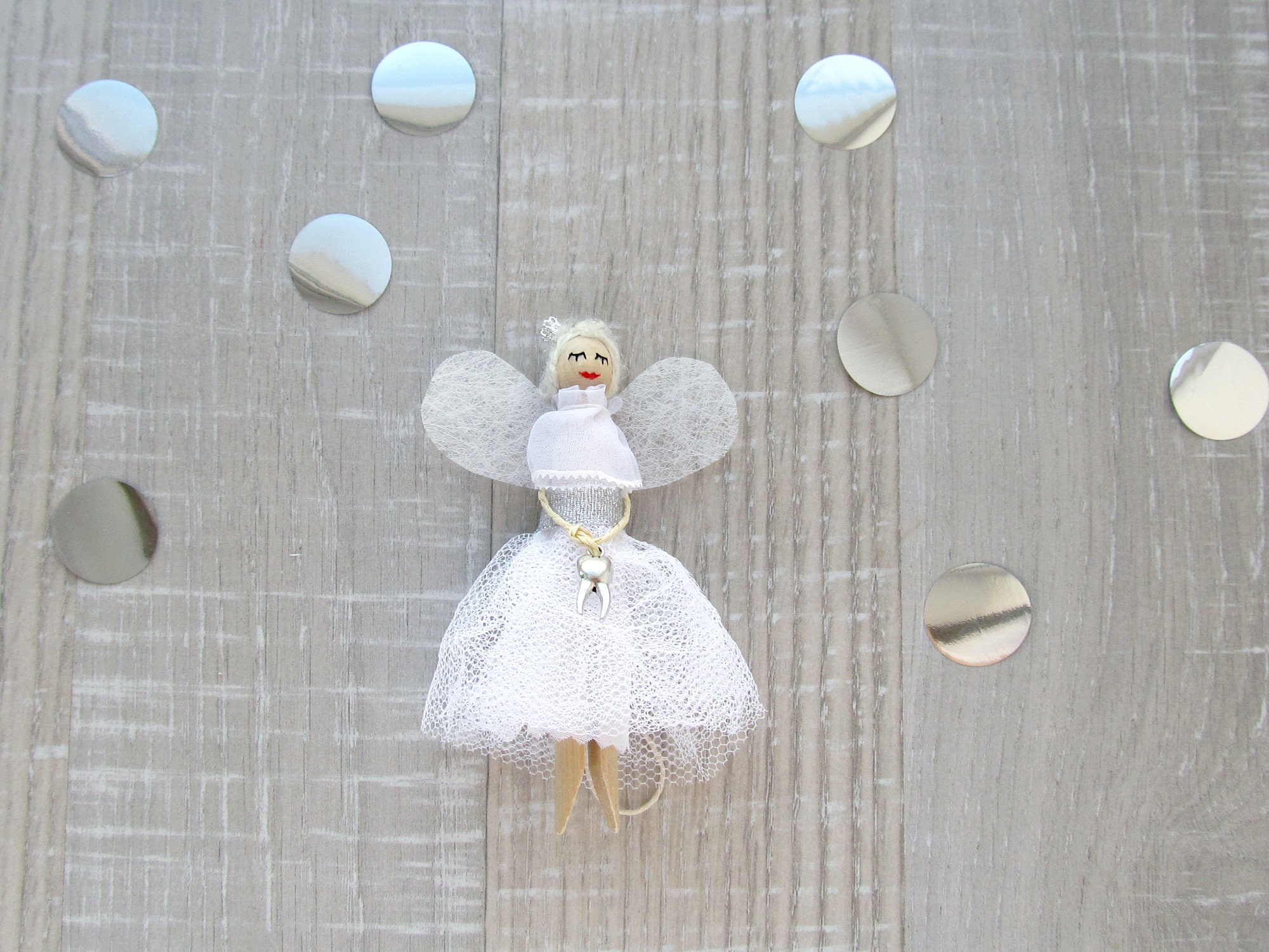 Tooth Fairy White Christmas Angel Magic Christmas Ornaments - Etsy
