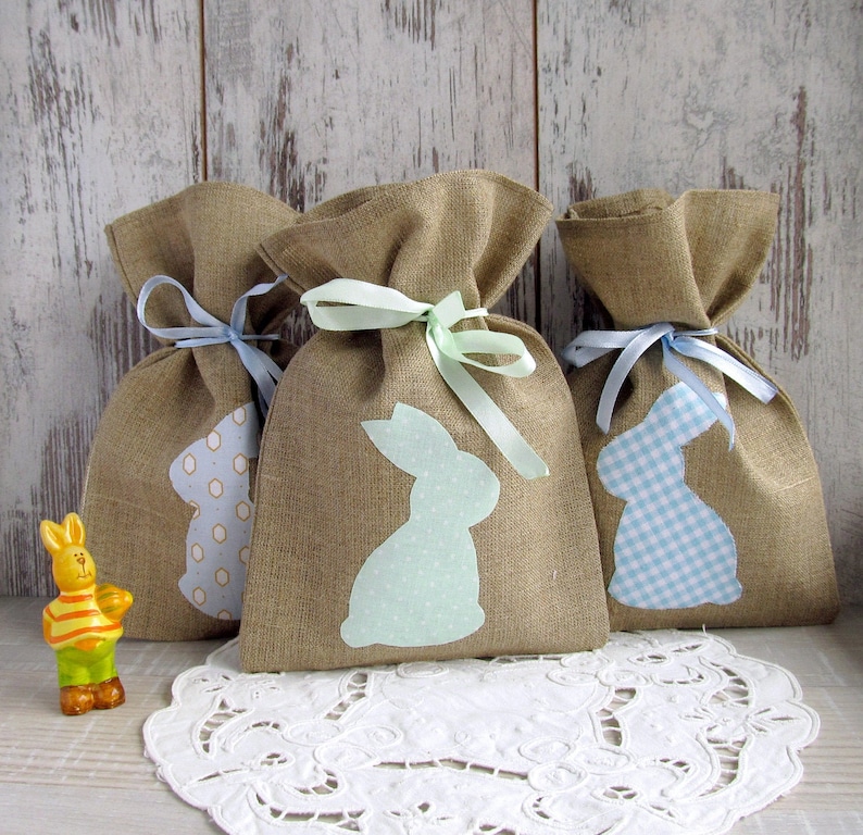 Easter Bunny Bag Easter Rabbit Basket Candy Gift Bag - Etsy