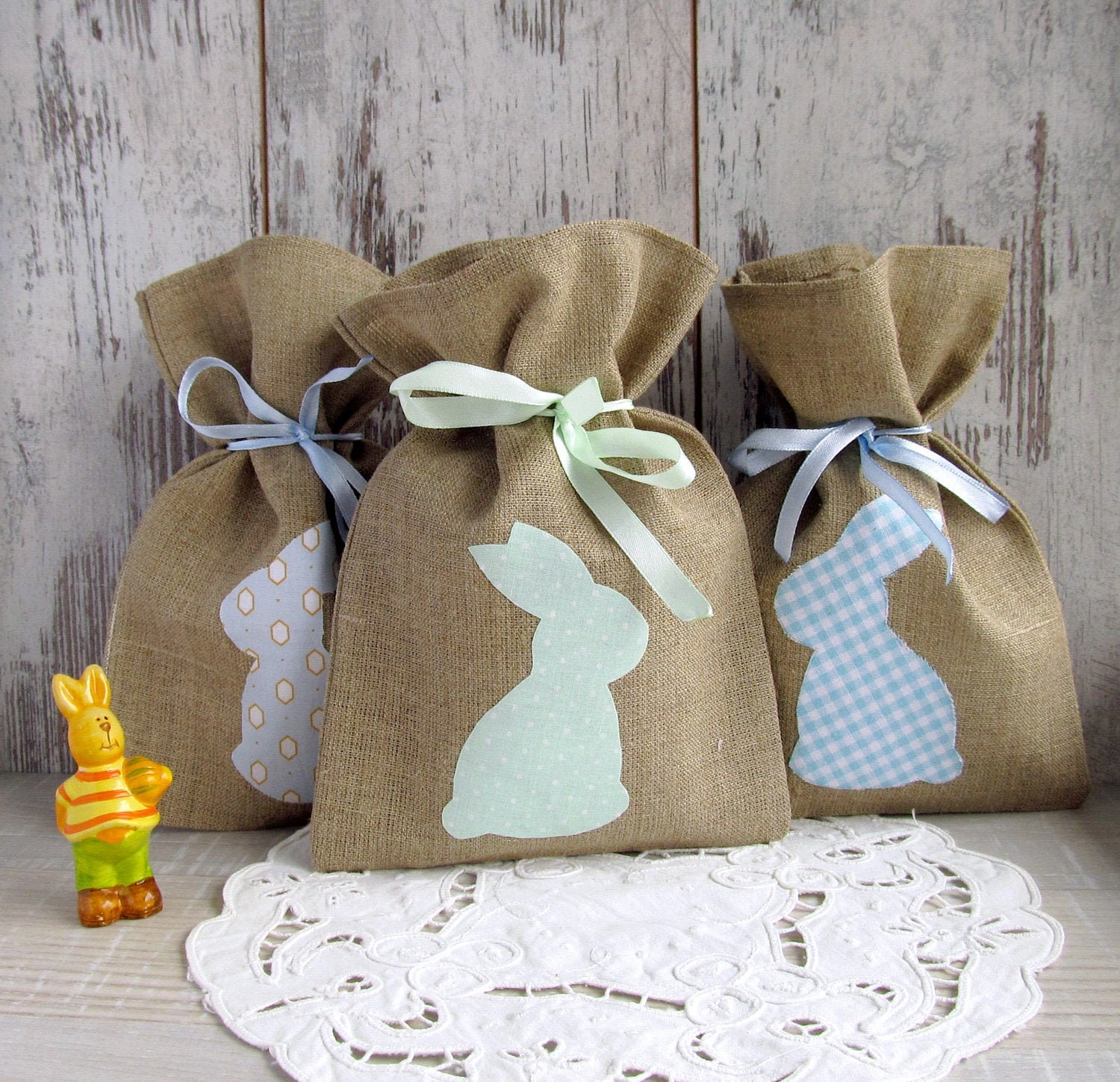 Easter Bunny Bag Easter Rabbit Basket Candy Gift Bag - Etsy