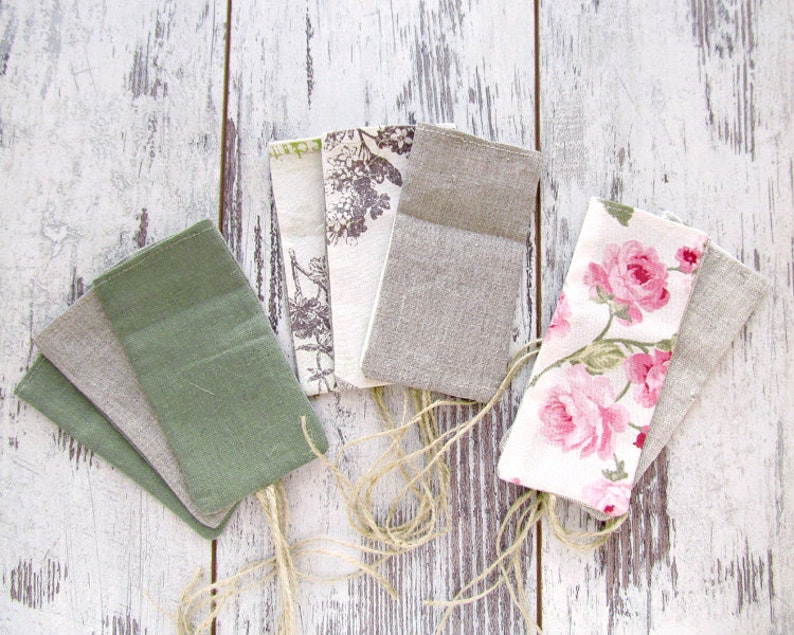 10 Green USB Pouch, Rustic Packaging, Linen Usb Holder, Boho Mini Bags ...