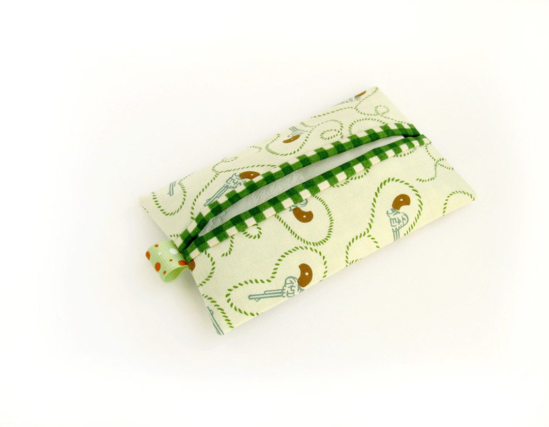 Green Tissue Travel Case, Pocket Tissue Holder With Revolvers, Guns ...