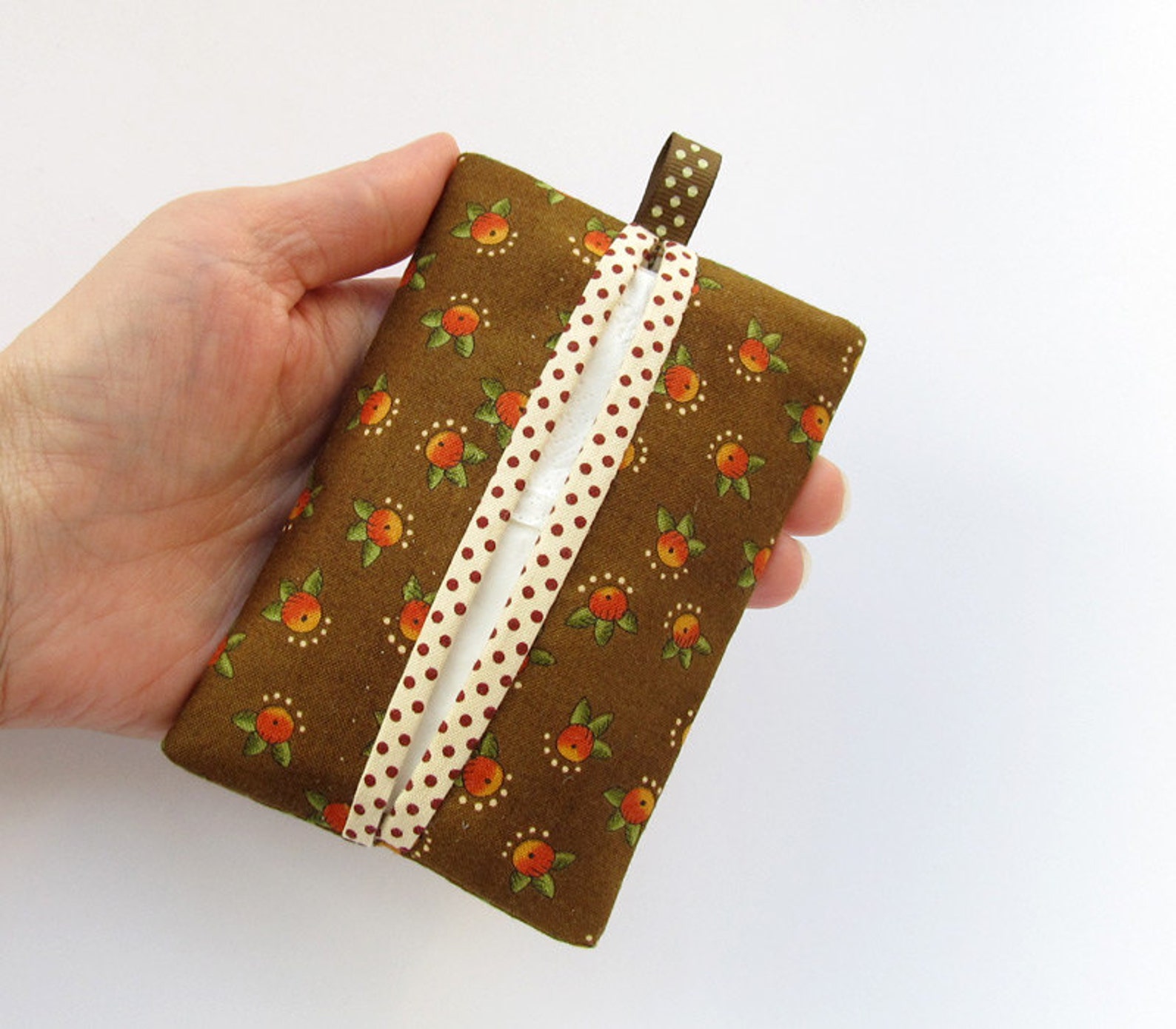 Orange Travel Tissue Case Pocket Tissue Holder With Autumn - Etsy