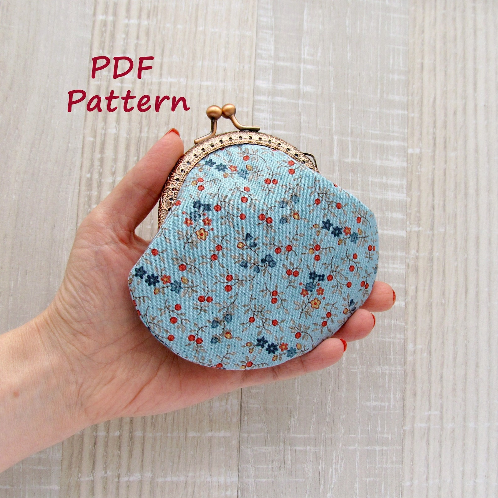 Frame Purse PDF Sewing Pattern, PDF Sewing Tutorial, DIY Coin Purse ...