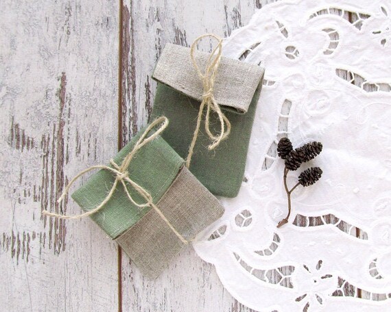 10 USB Pouches Green Rustic Packaging Olive Linen Usb | Etsy