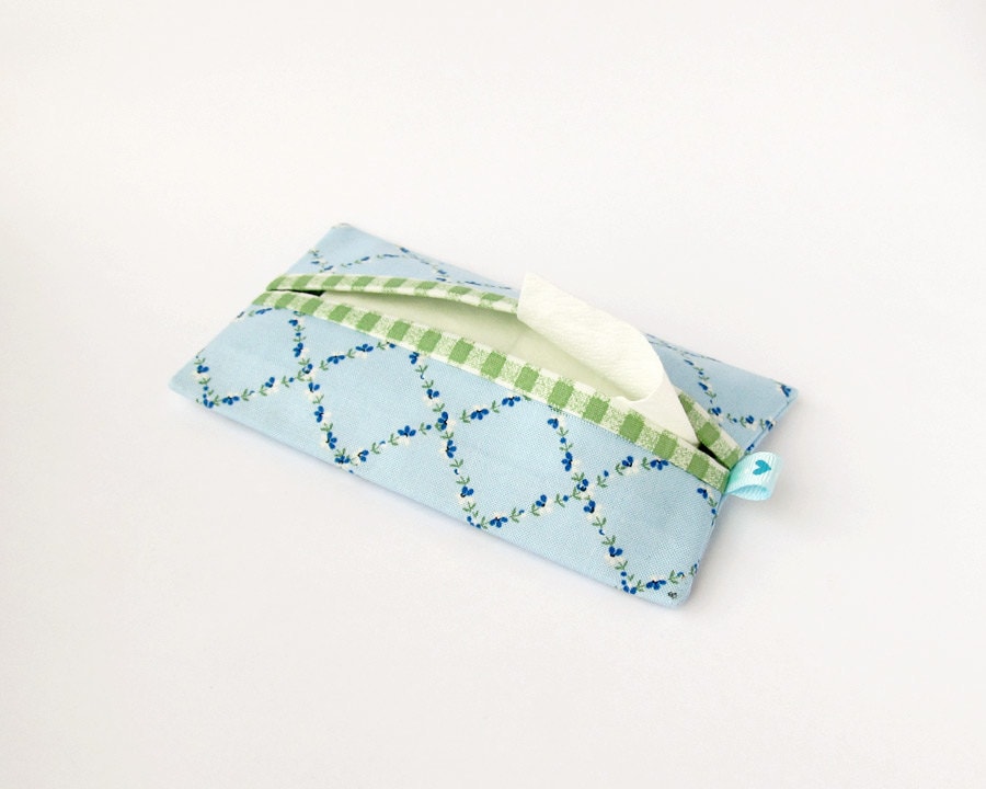 Blue Tissue Case, Travel Pocket Tissue Holder, Back to School Gift ...