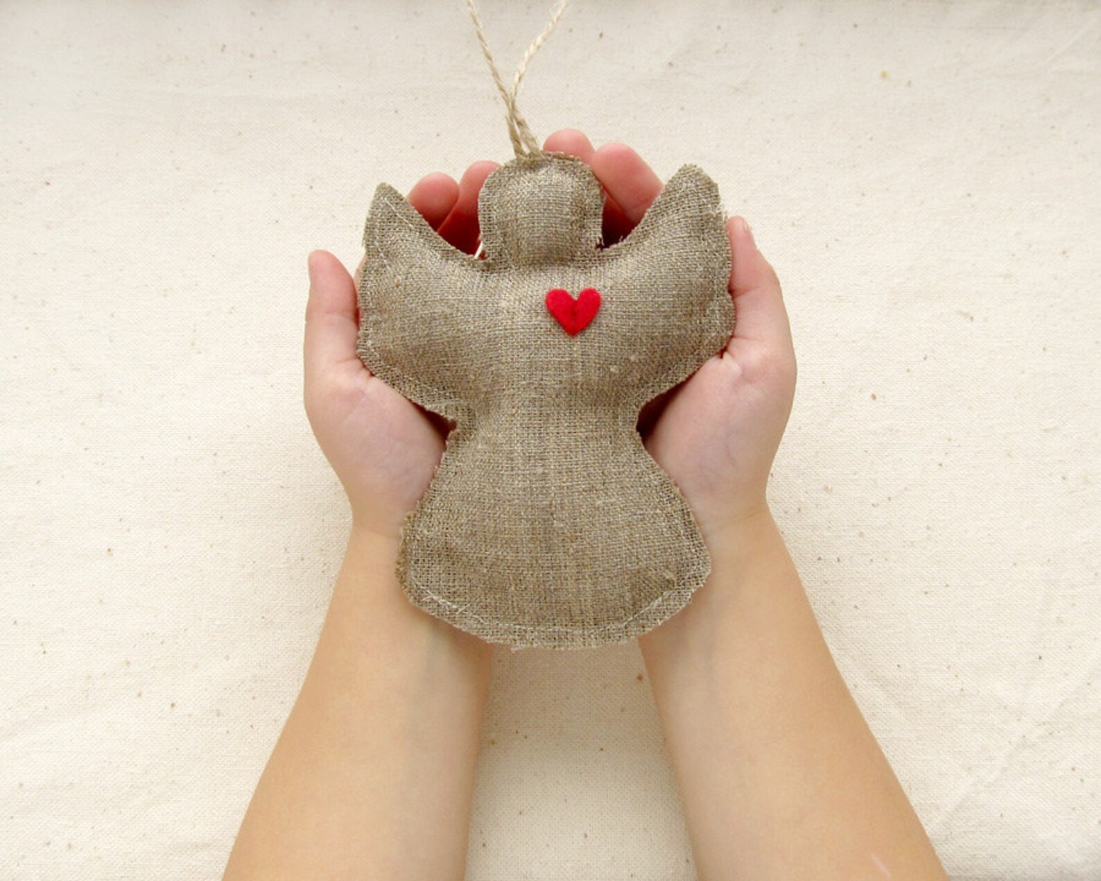 Burlap Christmas Angels Set of 3 Valentines Day Gift - Etsy