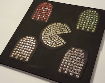 Original Pacman Mosaic Wall Art Pacman Ghost Pokey Clyde - Etsy