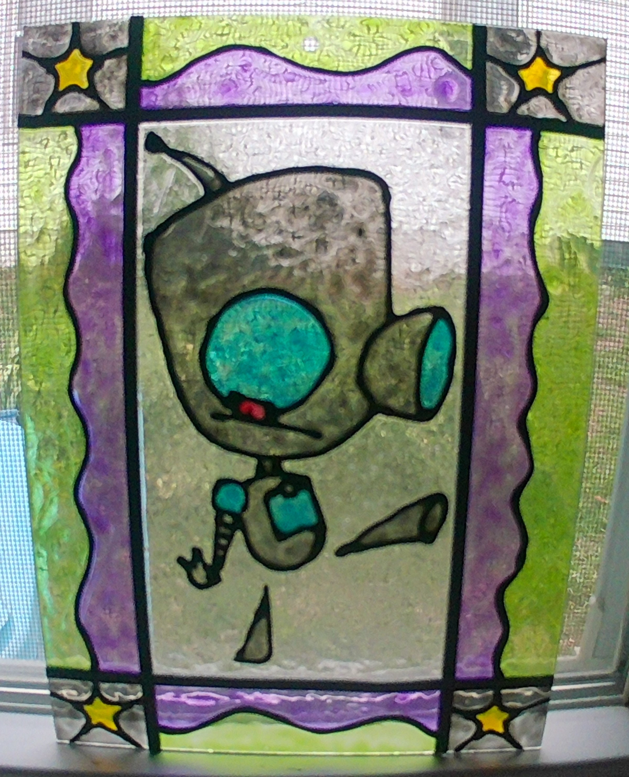 GIR Robot Stained Glass Painting - Etsy