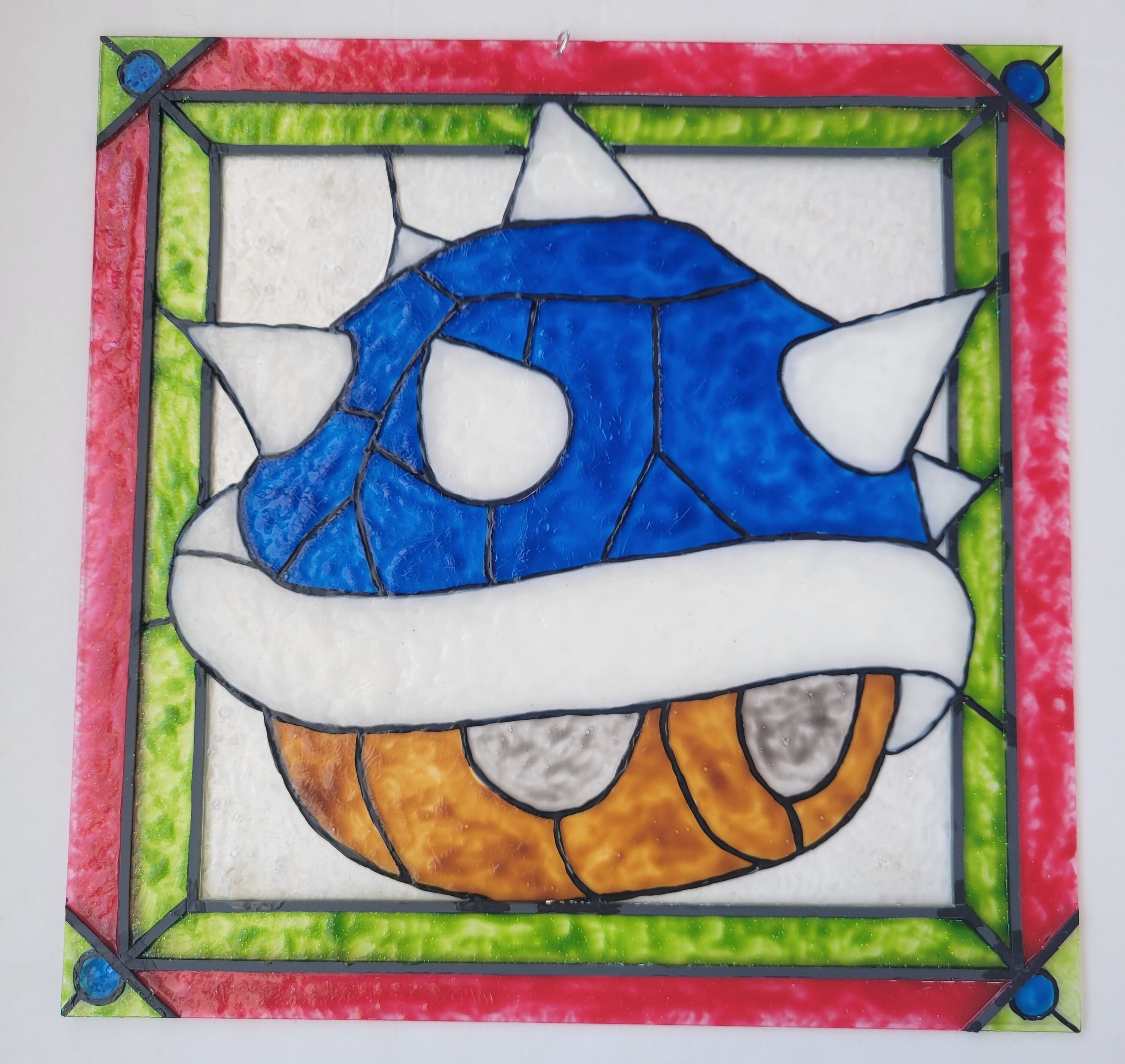 Blue Shell Stained Glass Painting - Etsy