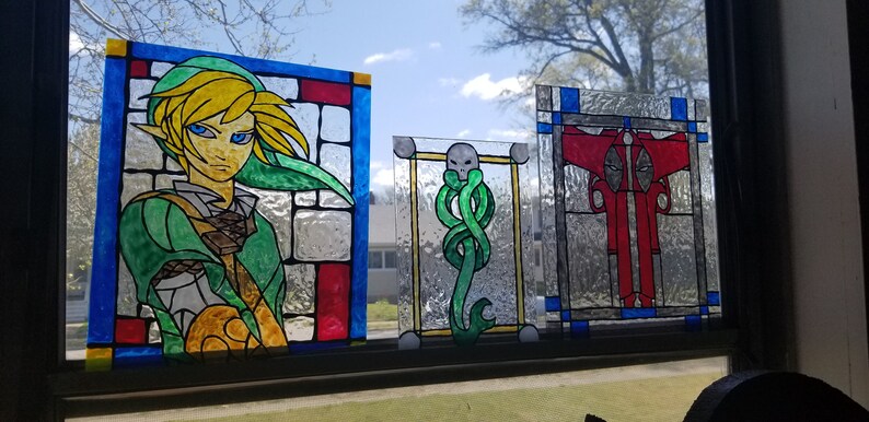 Deadpool Gun Stained Glass Painting - Etsy