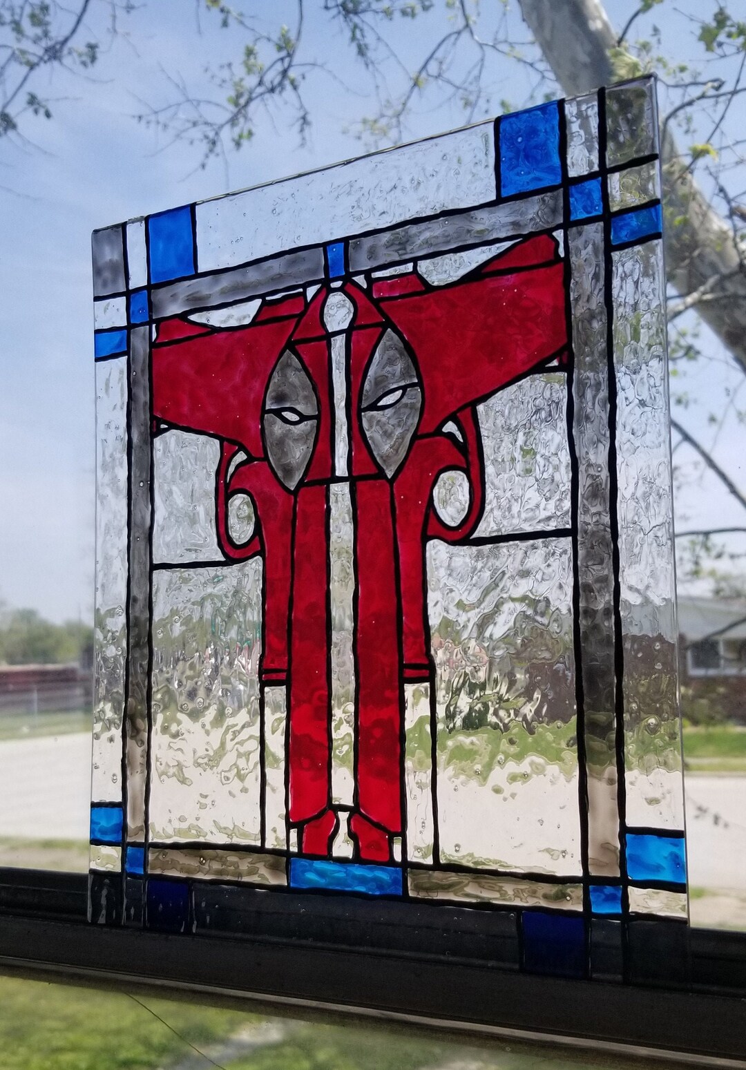 Deadpool Gun Stained Glass Painting - Etsy