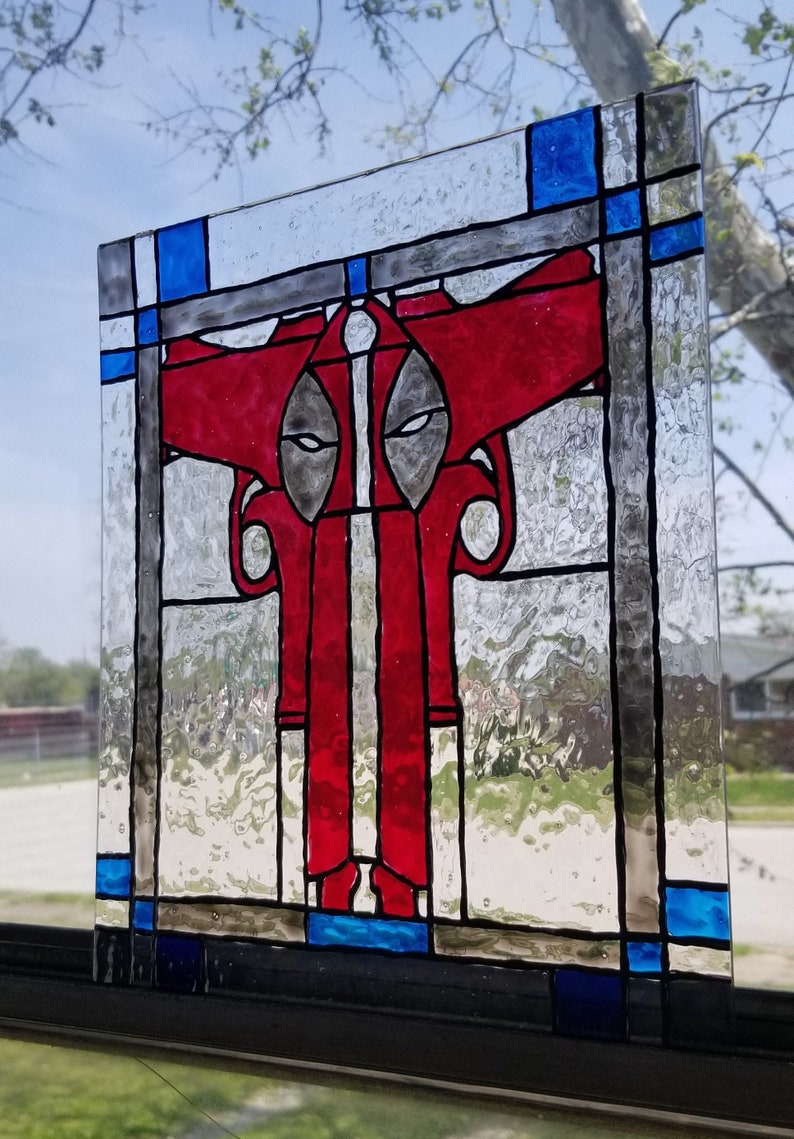 Deadpool Gun Stained Glass Painting - Etsy