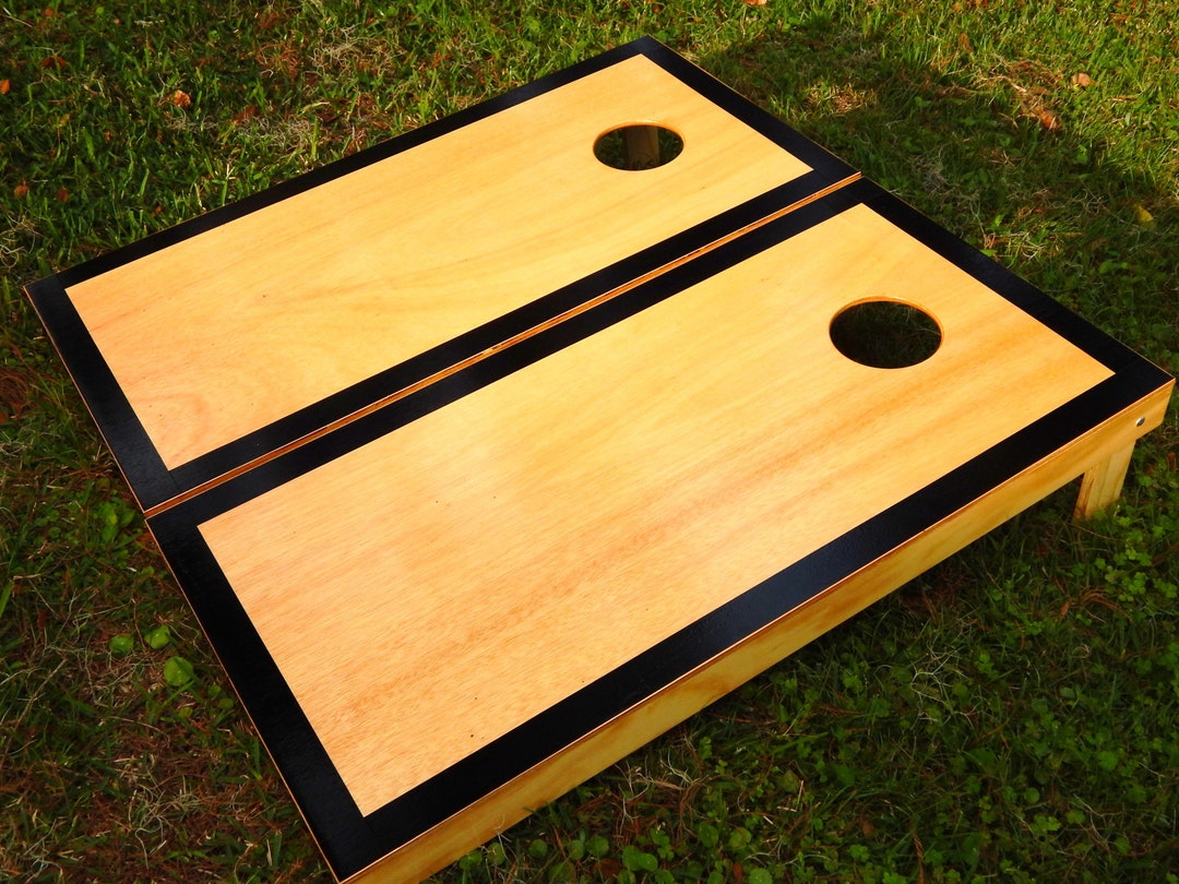 Regulation Black Border Hardcourt Cornhole Boards With Bags - Etsy