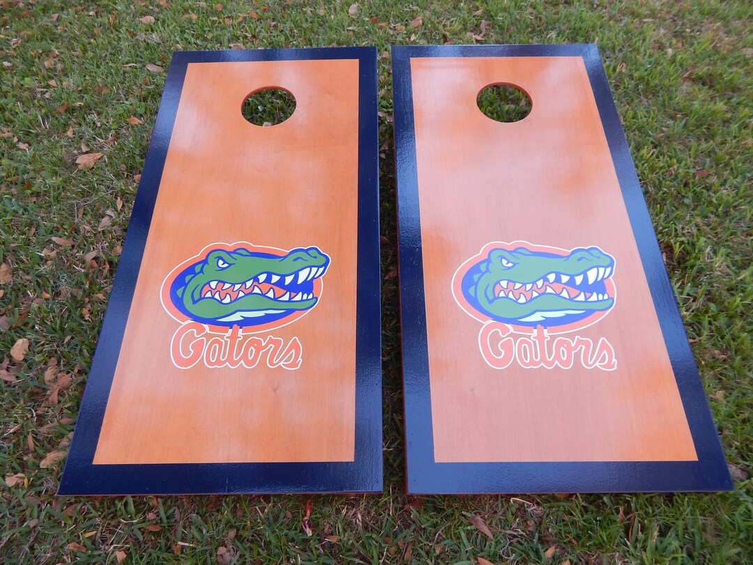 Regulation Blue Border Florida Gators Conhole Boards W/ Bags - Etsy