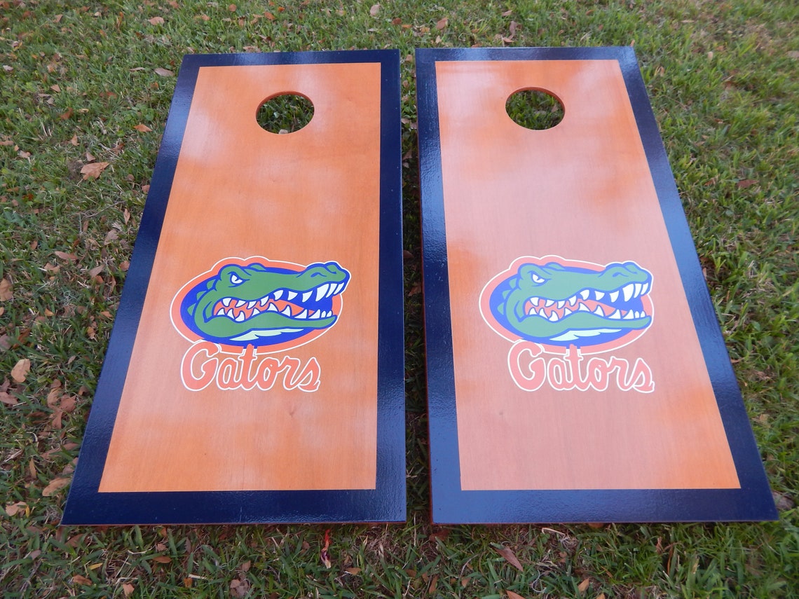 Regulation Blue Border Florida Gators Conhole Boards W/ Bags - Etsy