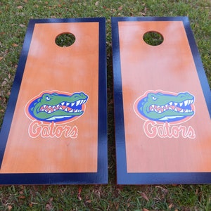 Regulation Blue Border Florida Gators Conhole Boards W/ Bags - Etsy