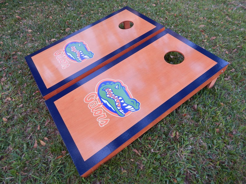 Regulation Blue Border Florida Gators Conhole Boards W/ Bags - Etsy